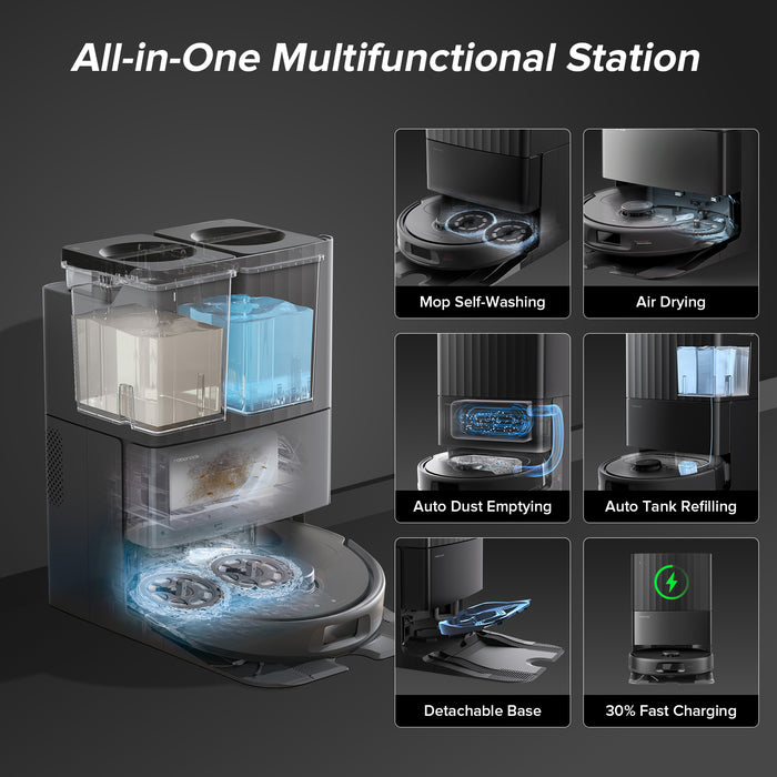 Roborock QV 35A Robot Vacuum with Multifunctional Dock (Upgraded from ...