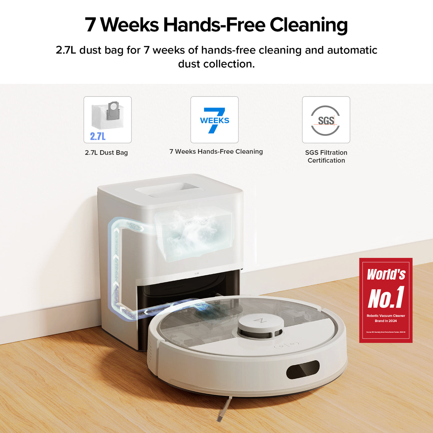 Roborock Q7 M5+ Robot Vacuum and Mop with Auto- Empty Dock (Upgraded f | Roborock US Official Store